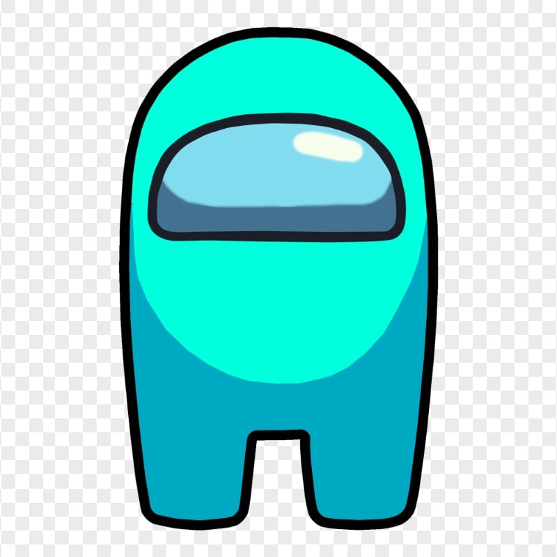 HD Cyan Among Us Crewmate Front View PNG | Citypng