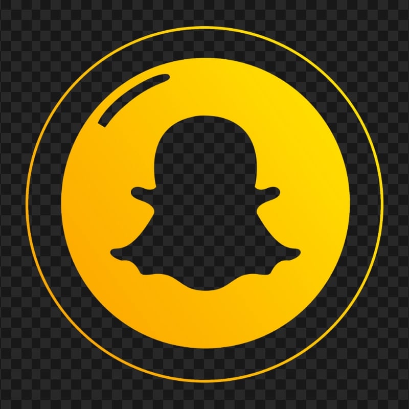 HD Round Circle Snapchat Outline Icon PNG Image | Citypng