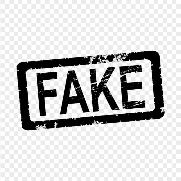 HD Red Fake Word Stamp PNG | Citypng