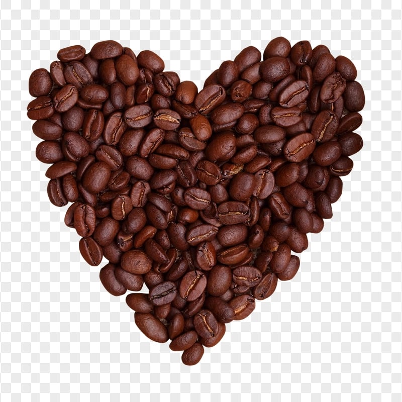 HD Love Coffee Beans Heart Shape Transparent PNG | Citypng