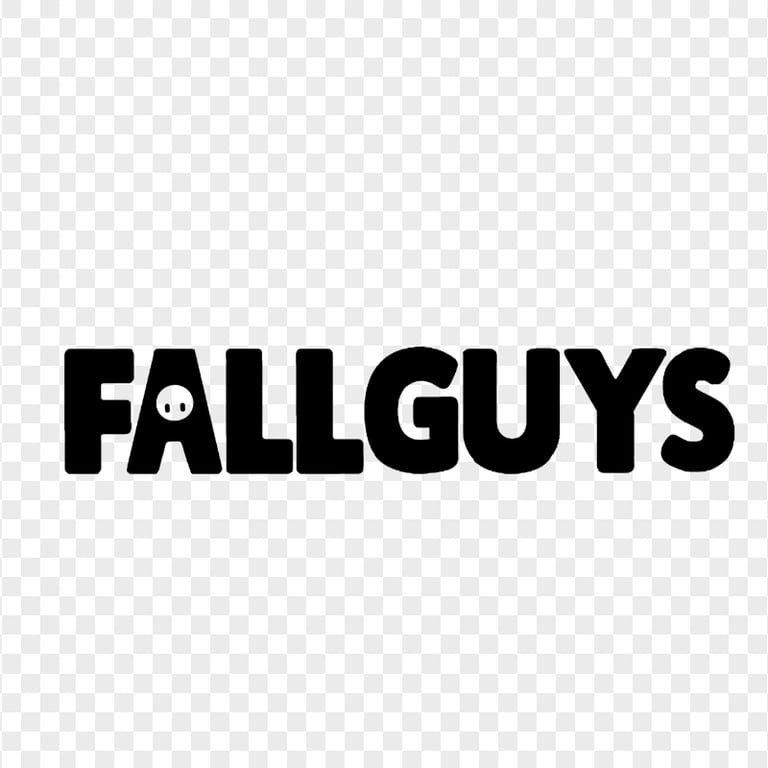 HD Fall Guys Black Text Logo PNG | Citypng