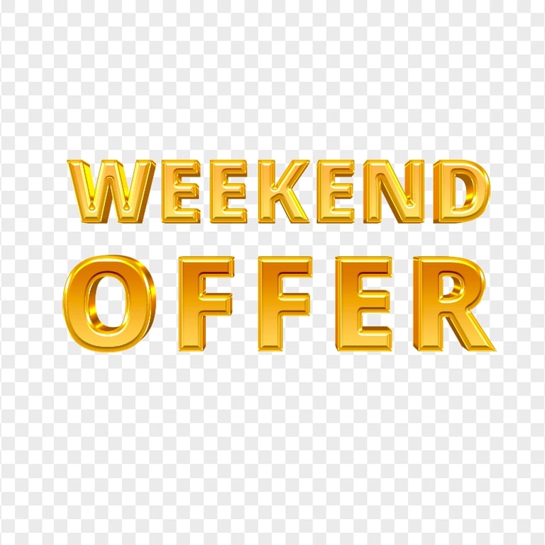 HD Weekend Offer Gold Logo Sign Transparent PNG | Citypng