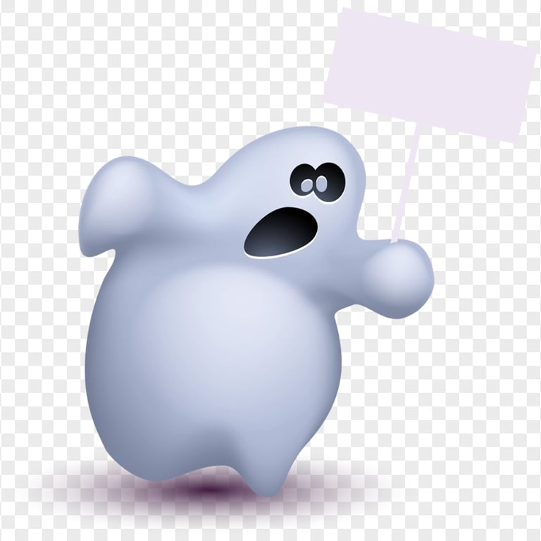 Fat Halloween Ghost Illustration Cartoon PNG Image | Citypng