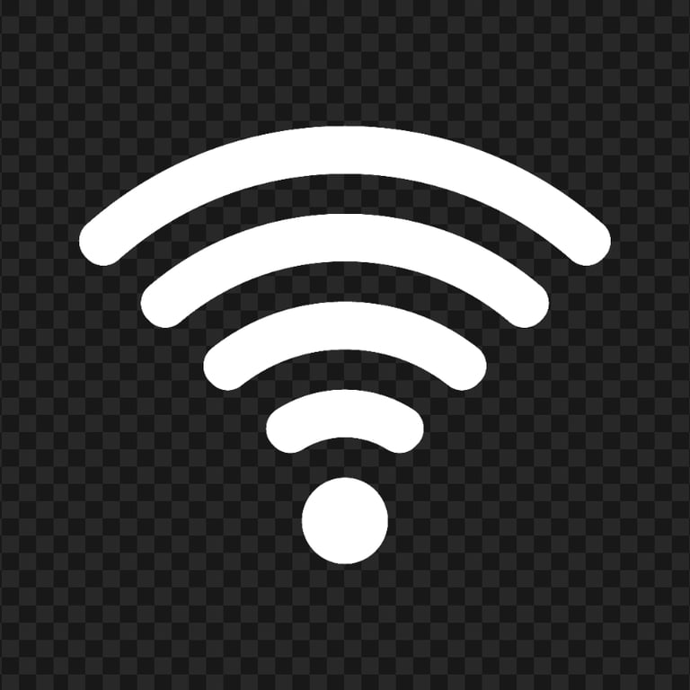 White Wireless Wifi Internet Connection Signal Icon PNG IMG | Citypng