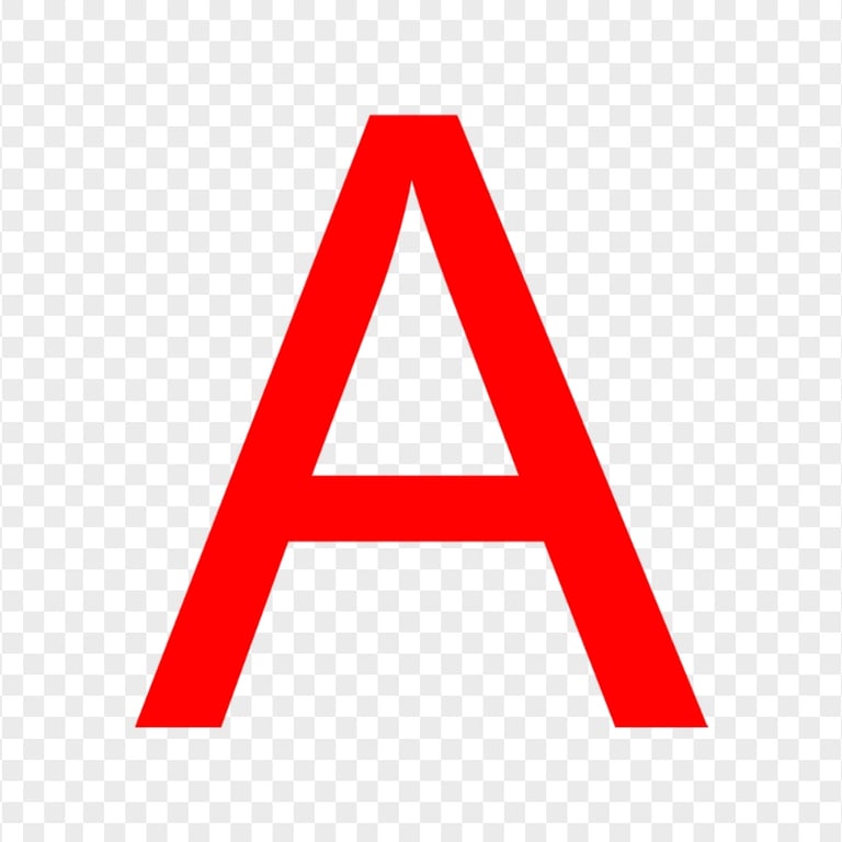 HD Red A Letter Text Alphabet PNG | Citypng