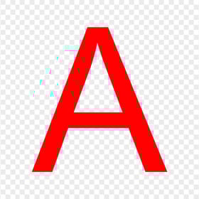 HD Neon Red & White A Letter Text Alphabet PNG | Citypng