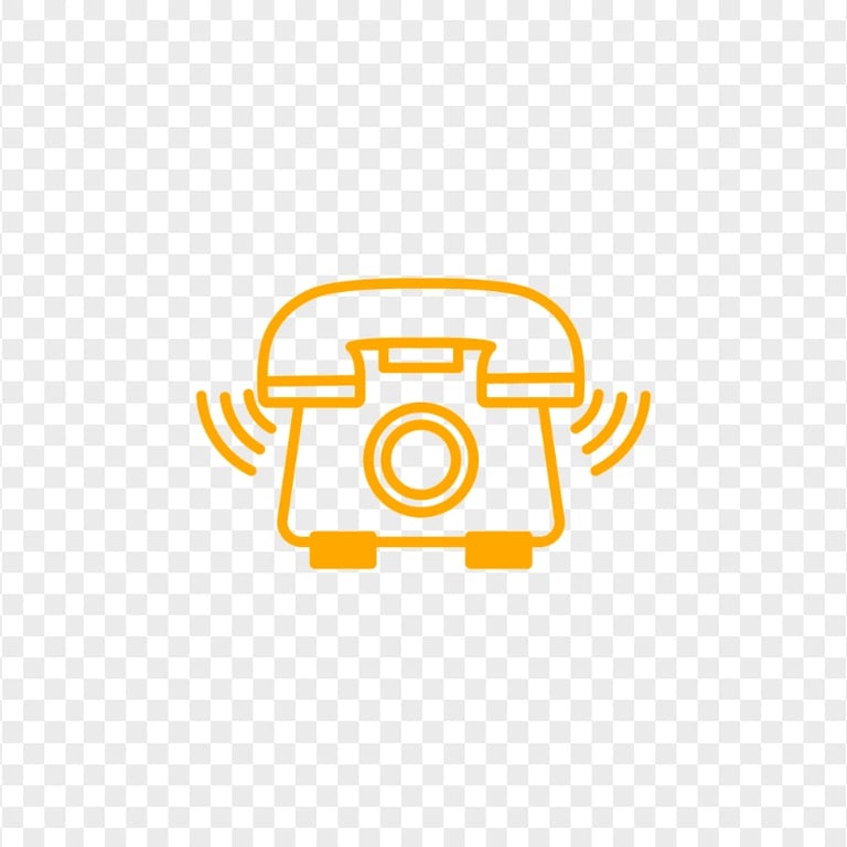 HD Orange Square Classic Phone Icon Transparent PNG | Citypng