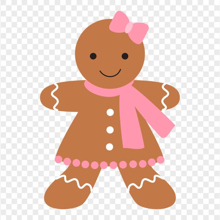 HD Brown Clipart Cartoon Gingerbread Girl PNG | Citypng