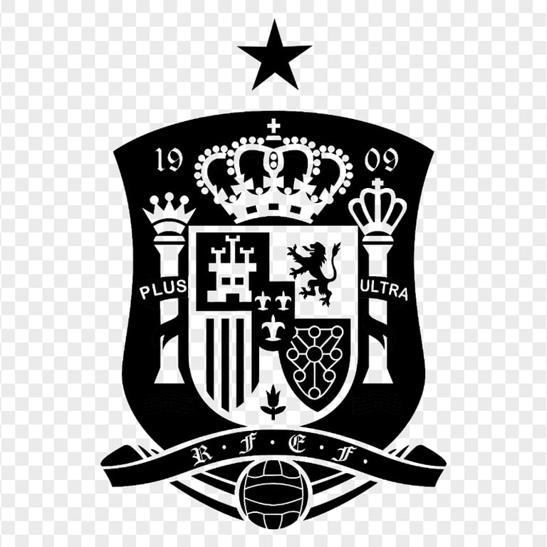 Spain National Football Team Black Logo PNG | Citypng