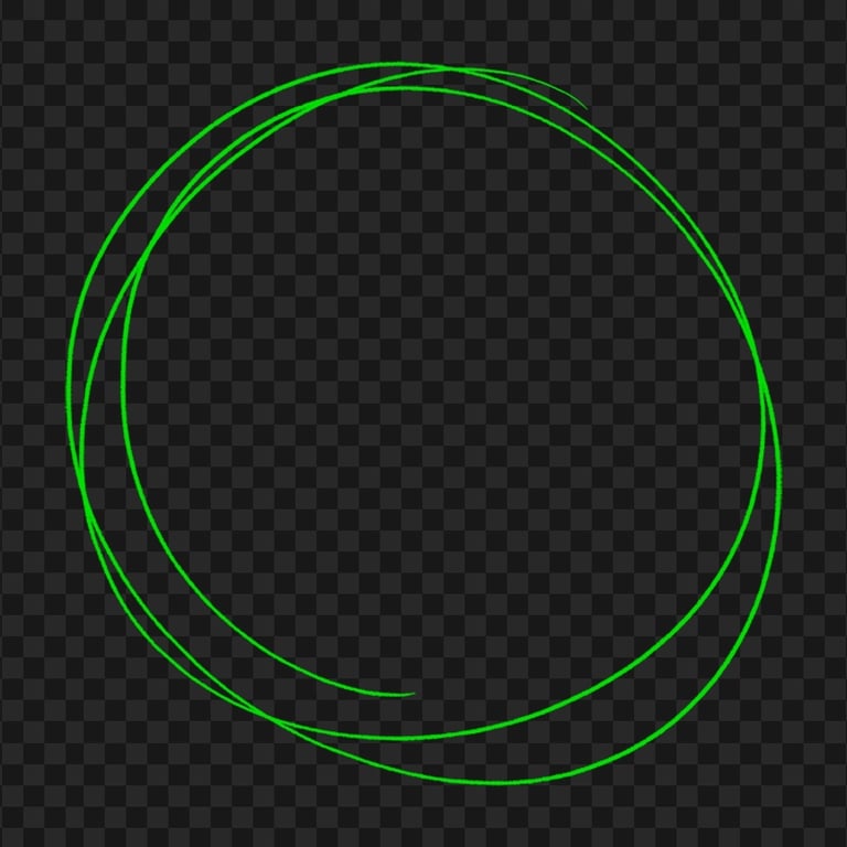 Doodle Sketch Lines Green Circle PNG Image | Citypng