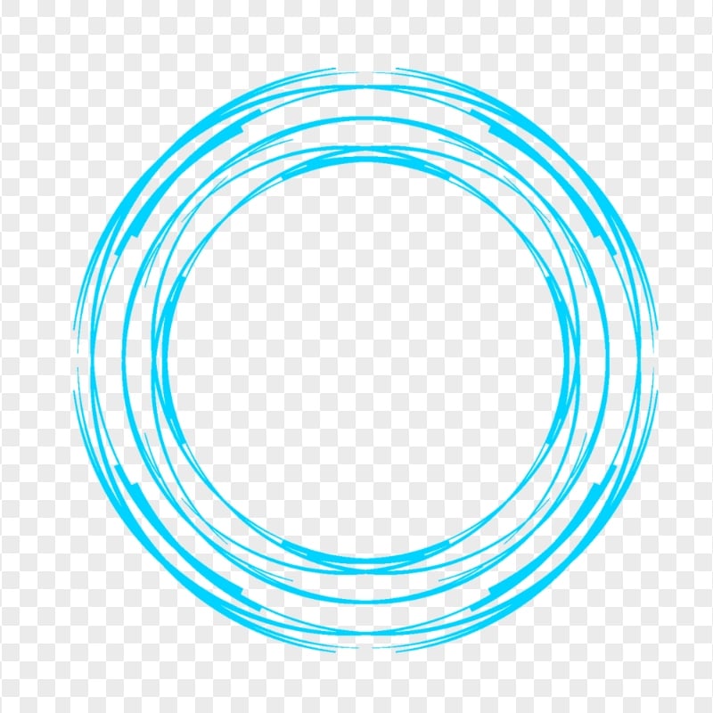 Hand Drawn Sketch Lines Blue Circle shape PNG Image | Citypng