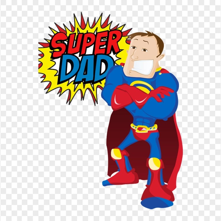 HD Superman Super Dad Clipart Cartoon Character PNG | Citypng