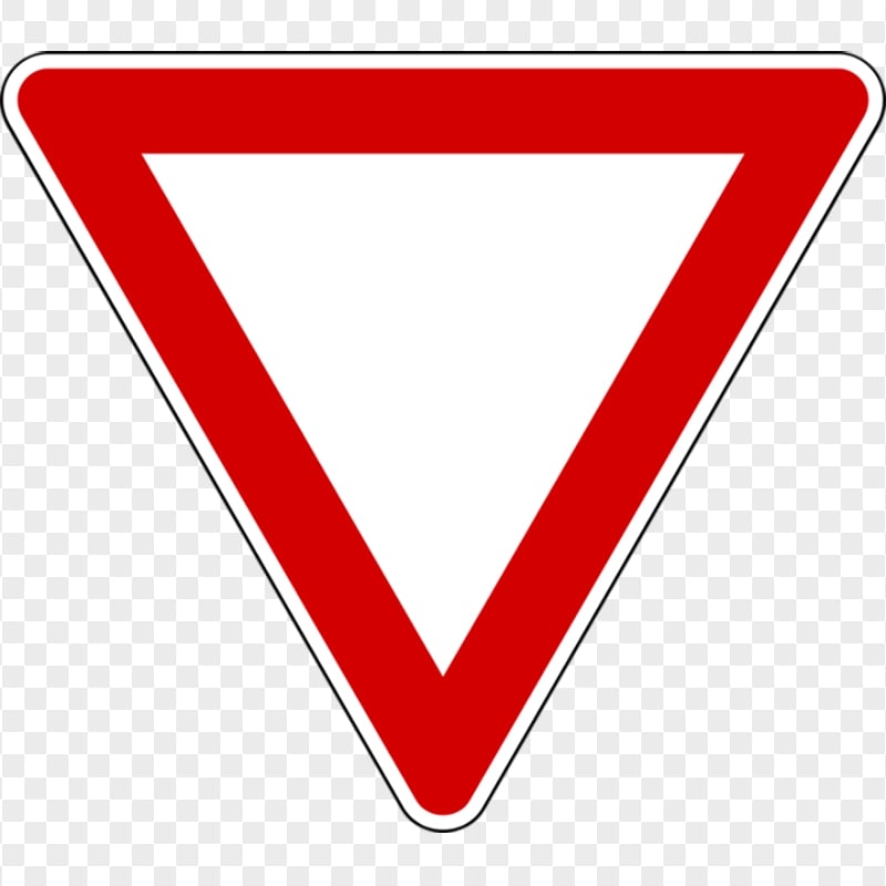 Yield Red Triangle Caution Road Traffic Sign | Citypng