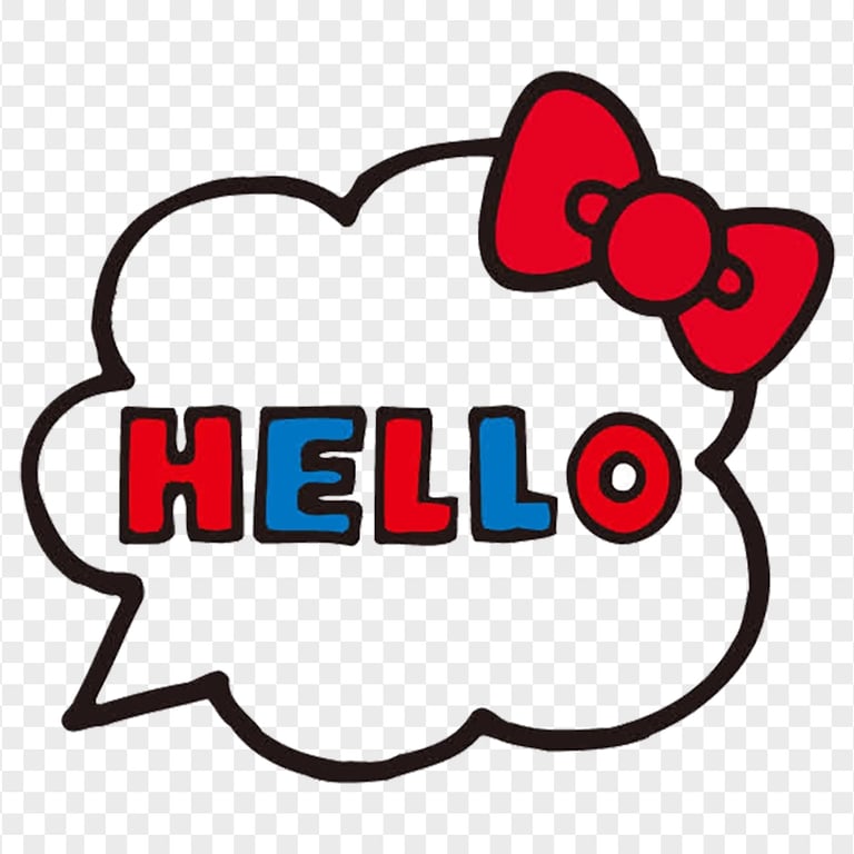 Hello Kitty Greeting Speech bubble Transparent PNG | Citypng