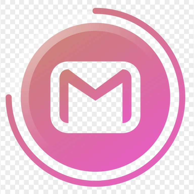 Pink Round Gmail Clipart Icon Logo | Citypng