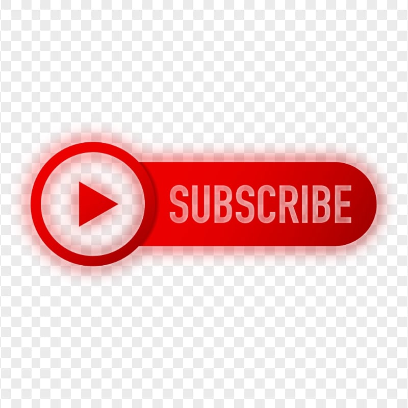 HD Youtube Red Aesthetic Neon Subscribe Button Logo PNG | Citypng