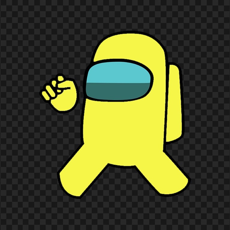 Yellow Among Us Vector Character PNG | Citypng