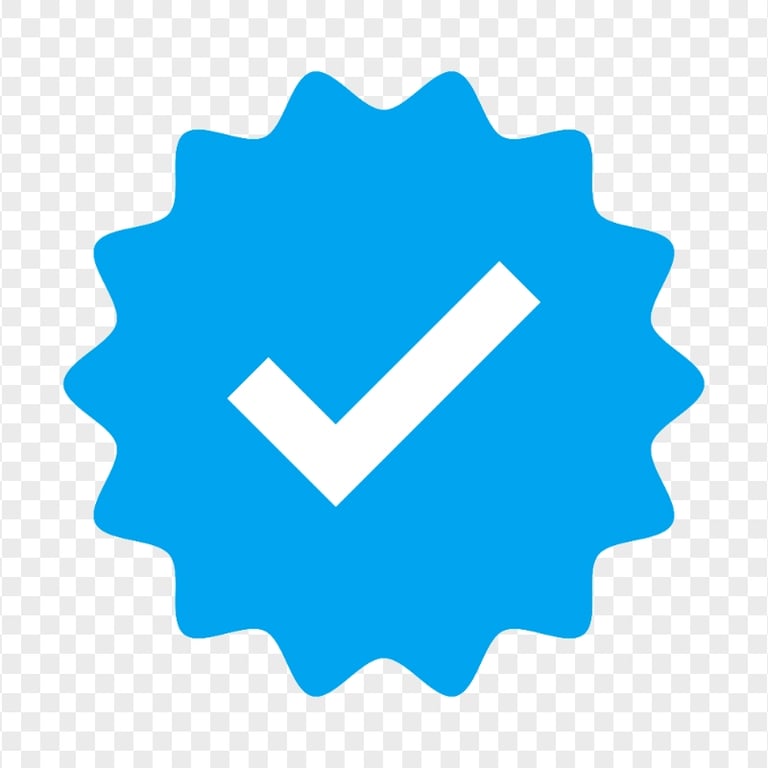 PNG Blue Square Badge Verified Tick Mark Icon | Citypng