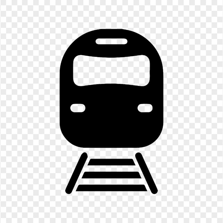 Download Rail Train Black Icon Front View PNG | Citypng
