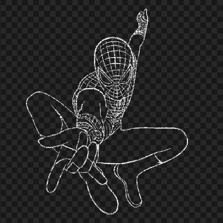 HD Spider man outline white PNG | Citypng