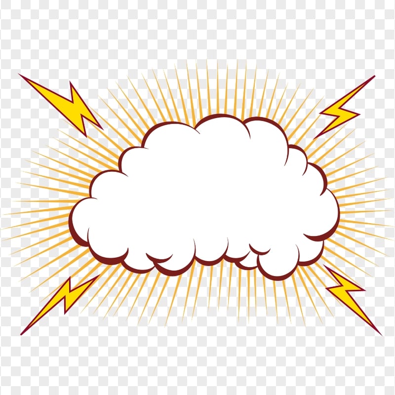 HD Comic Cartoon Dialog Speech Cloud Explosion PNG | Citypng