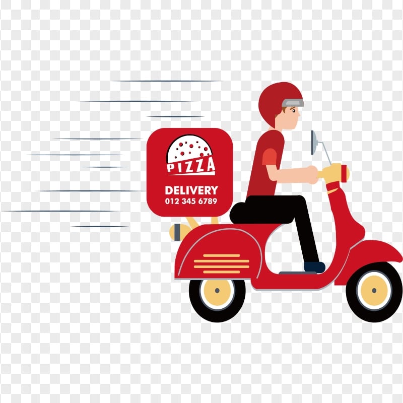 Pizza Delivery Vector illustration HD Transparent Background | Citypng