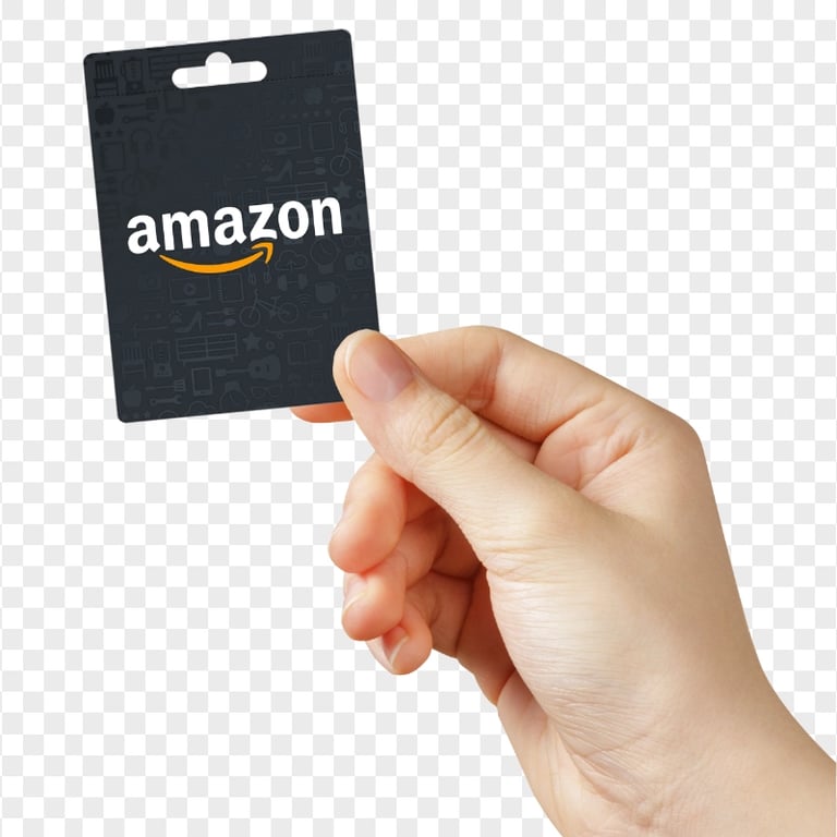 Woman Hand Hold Amazon 100 Dollar Gift Card | Citypng