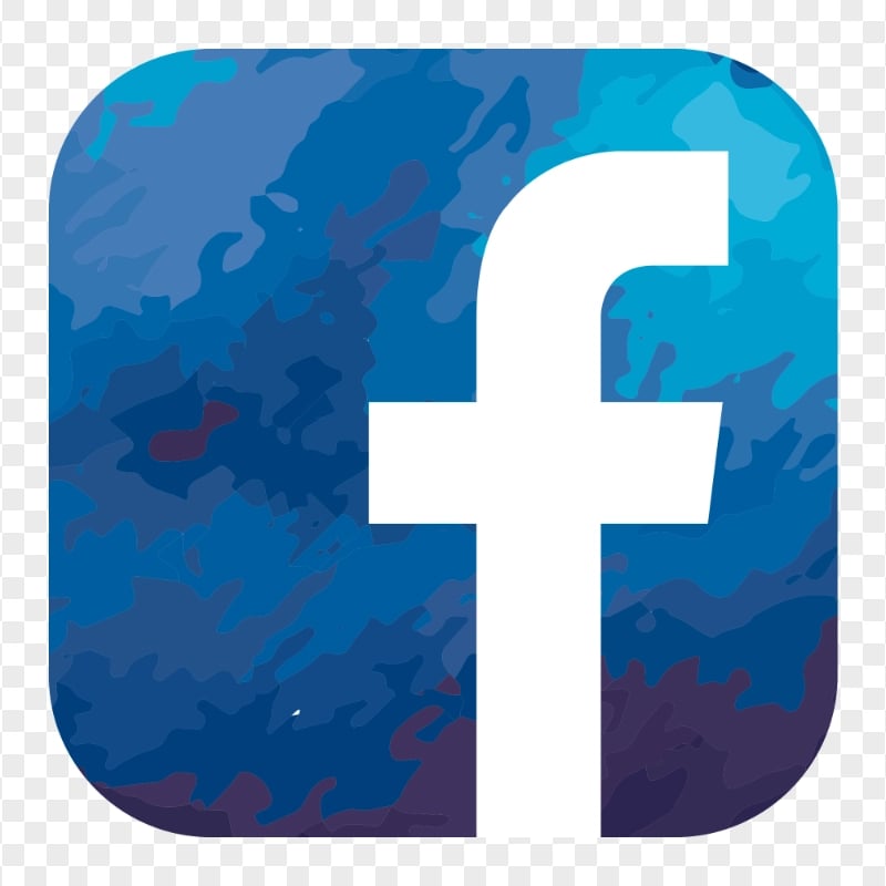 Square Watercolor Effect Facebook Icon Logo | Citypng