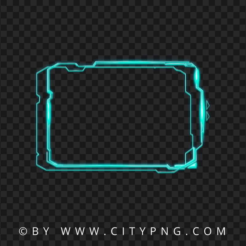 HD Blue Glowing Technology Futuristic Frame PNG | Citypng