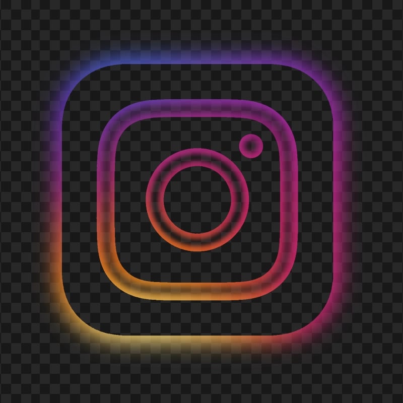 HD Aesthetic Neon Instagram Logo Icon PNG | Citypng