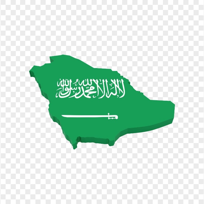 HD Saudi Arabia 3D Flag Map PNG | Citypng