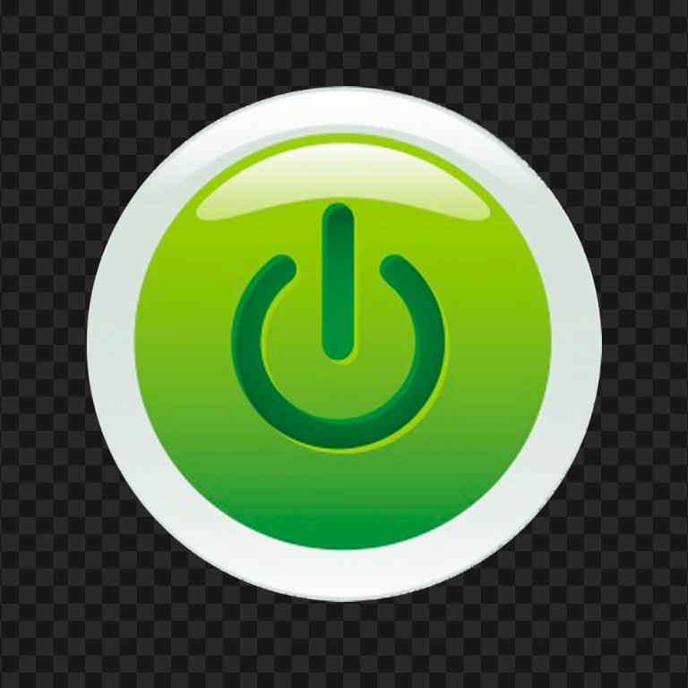 Power Green Button Icon PNG | Citypng