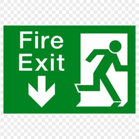 HD Real Emergency Exit Signage Fire Escape Sign PNG | Citypng