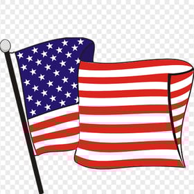 American Flag Pole Clip Art