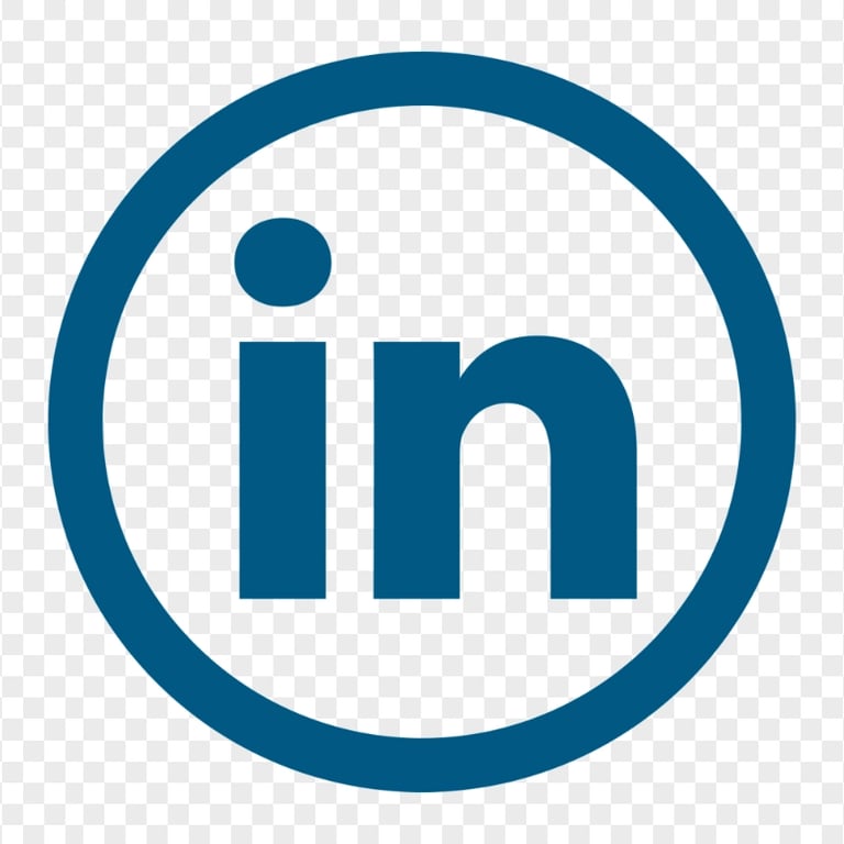 HD Blue Outline Linkedin Round Icon PNG | Citypng
