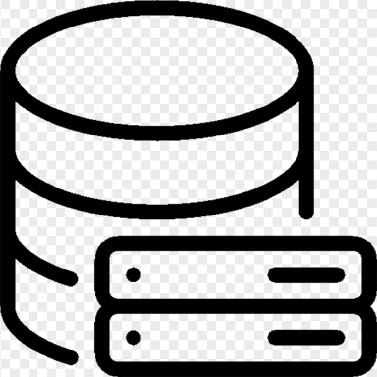 Database DB Server White Icon Download PNG | Citypng