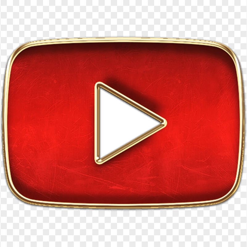 Youtube luxury icon red gold | Citypng