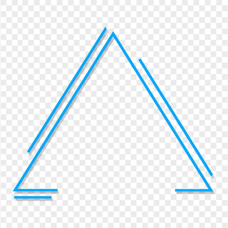 HD Blue Outline Left Triangle Transparent PNG | Citypng