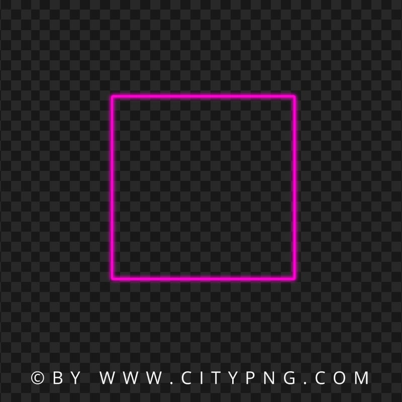 HD Neon Pink Square Frame PNG | Citypng