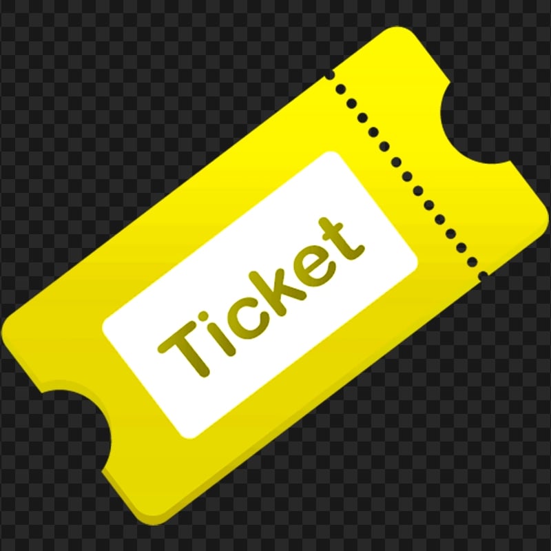 Yellow Ticket Vector Flat Logo Icon PNG | Citypng