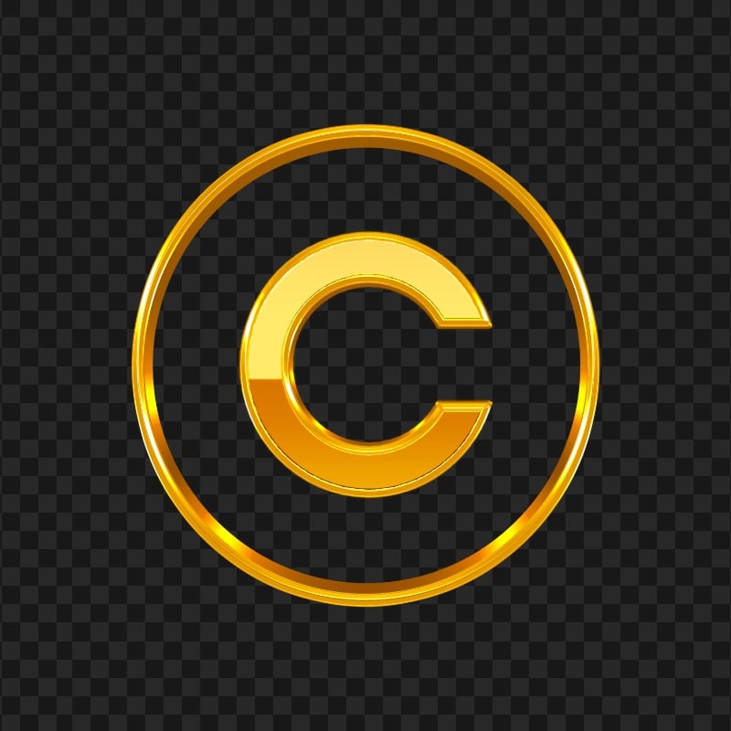 Gold Copyright Logo Icon HD PNG | Citypng