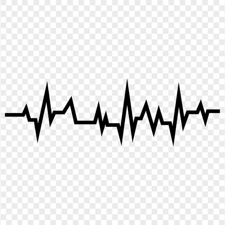 Electrocardiography EKG Heart Rate Black Line PNG | Citypng