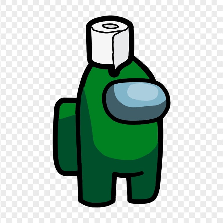 HD Green Lime Among Us Character With Santa Hat PNG | Citypng