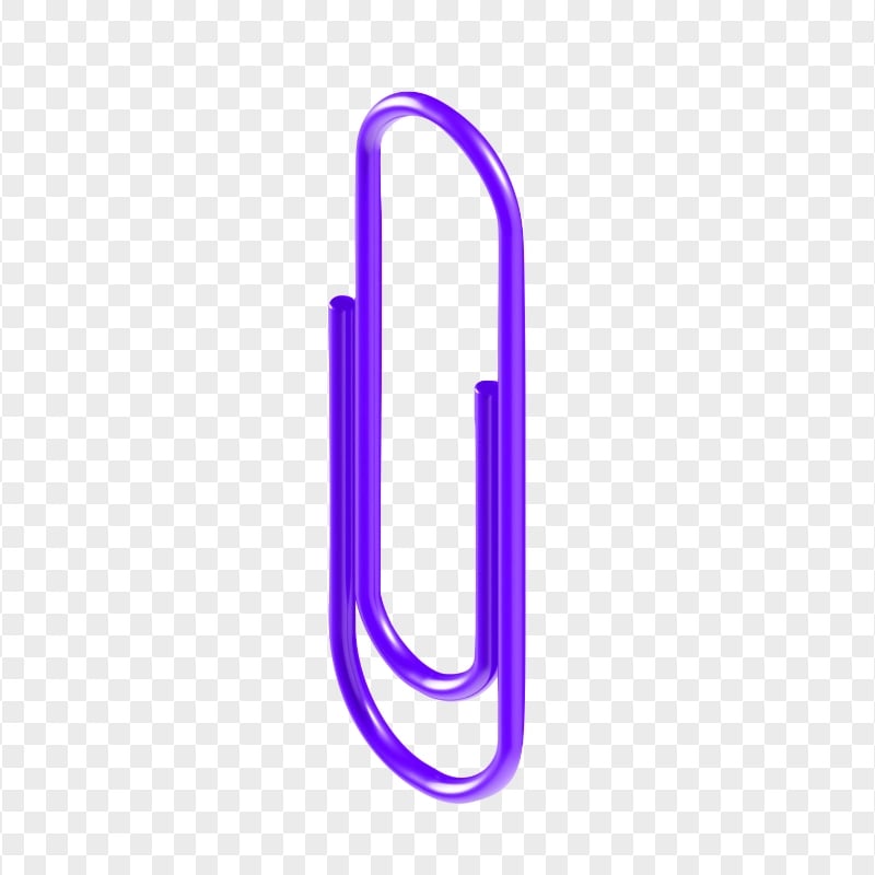 Purple 3D Paper Clip HD PNG | Citypng