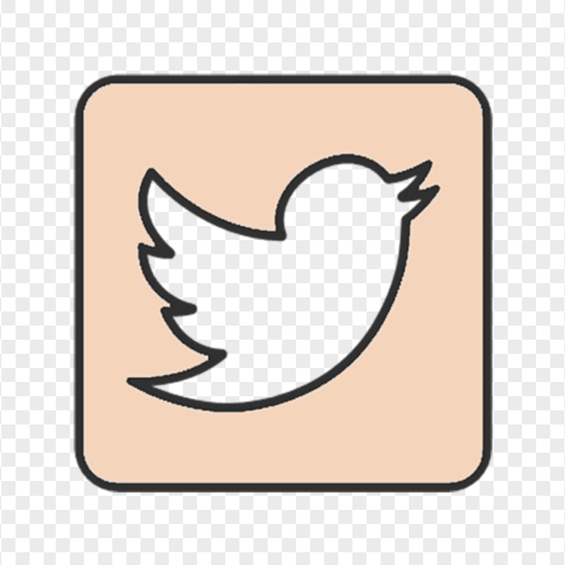 Aesthetic Beige Square Twitter Icon PNG | Citypng