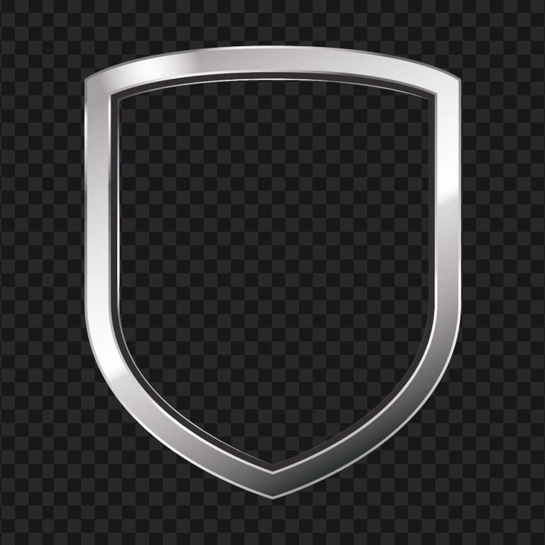 HD Metal Shield Outline Frame PNG | Citypng