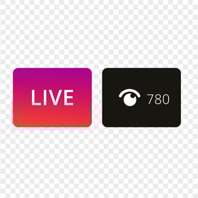 HD White Outline Instagram Live Button PNG | Citypng