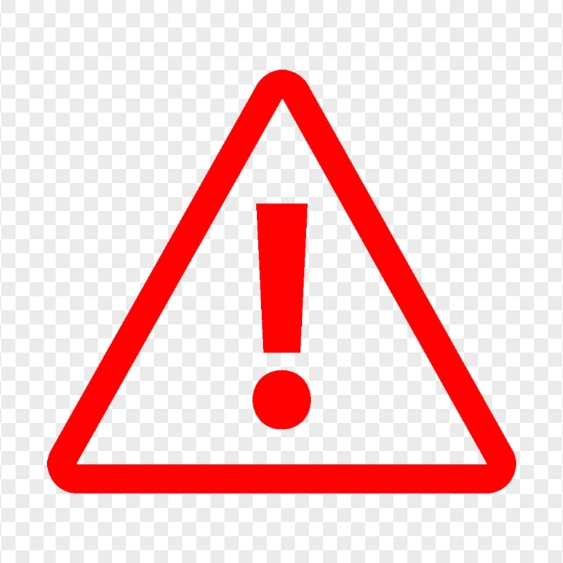 Transparent Warning Caution Triangle Mark Red Icon | Citypng