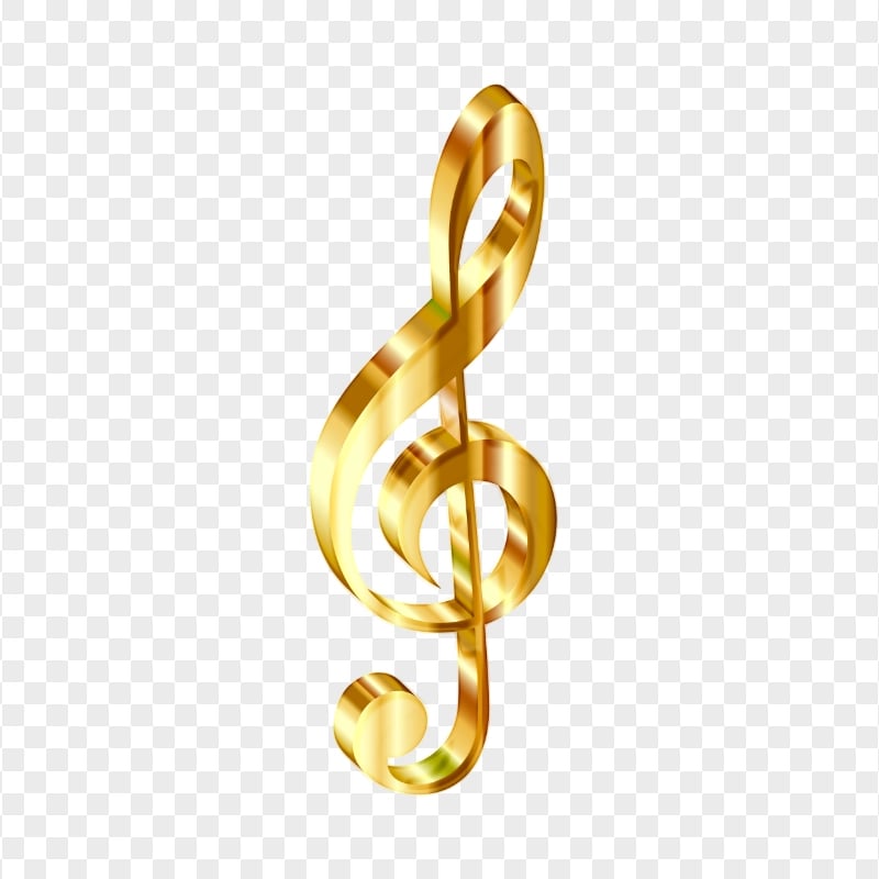 Gold Clef Treble Musical Note Symbol HD PNG | Citypng