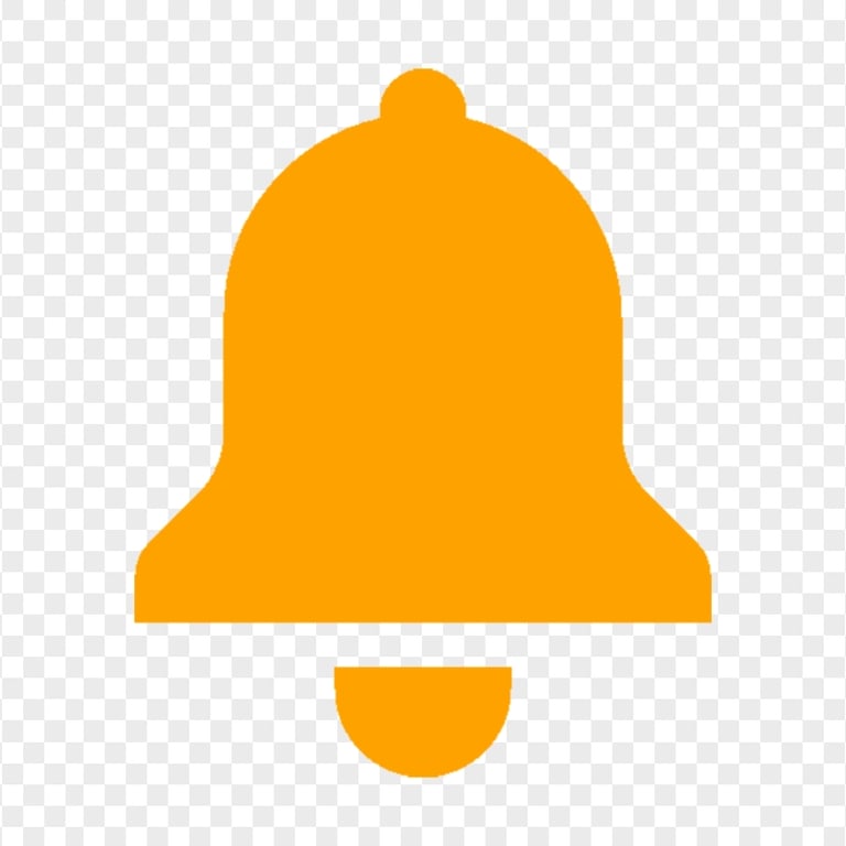 Orange Notification Bell Icon PNG | Citypng